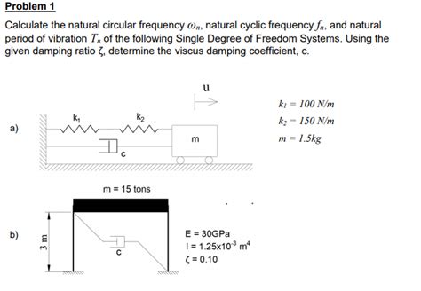 Solved Problem 1 Calculate The Natural Circular Frequency