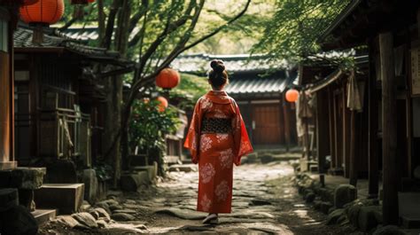 4 경내를 걷는 무녀의 뒷모습 무료 다운로드 사진 그림 및 배경 이미지 Pngtree