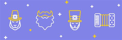 세트 라인 아코디언 레프리콘 콧수염 턱수염 및 아이콘 벡터 가공의 인물에 대한 스톡 벡터 아트 및 기타 이미지 가공의 인물 고전 양식 공휴일 Istock