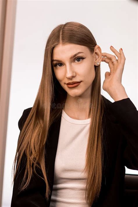 Portrait Of A Blonde Girl In Her Twenties Stock Image Image Of Pretty