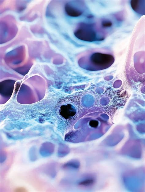 Ai Enhanced Cellular Structure Analysis Microscopic View Of Cellular Network Highlighting