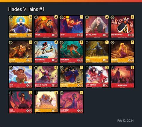 Hades Villains 1 Lorcana Deck Disney Lorcana