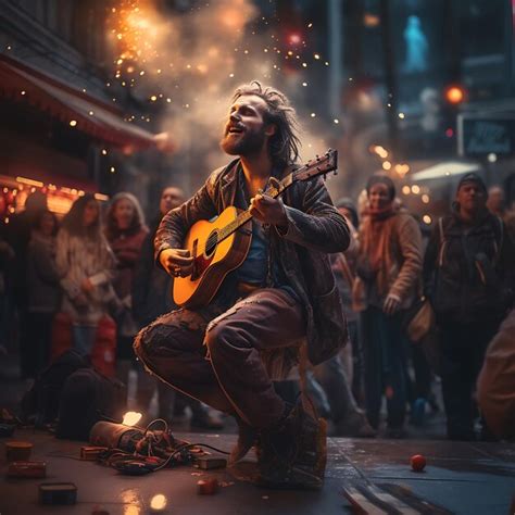 Premium Ai Image Photo Of A Street Performer Entertaining A Crowd