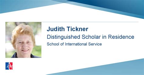 Faculty Profile Judith Tickner School Of International Service