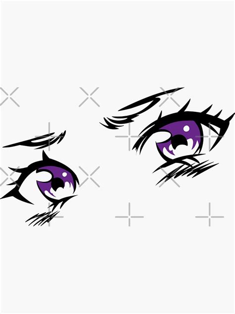 Angry Anime Girl Eyes Sticker For Sale By Amikastudio Redbubble