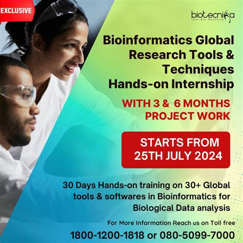 Bioinformatics Global Research Tools And Techniques Hands On Training Cu
