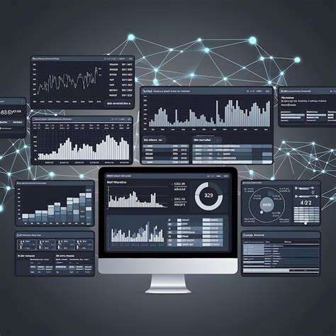 Futuristic Big Data Visualization Graphics Perfect For Modern Business