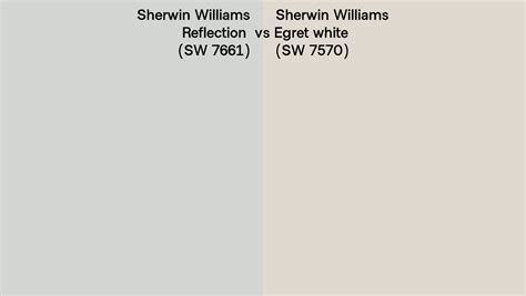 Sherwin Williams Reflection Vs Egret White Side By Side Comparison
