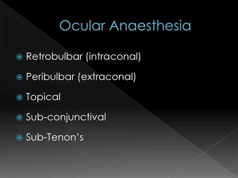 Sub Tenons Anaesthesia Ppt Download