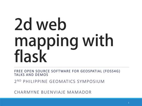2d Web Mapping With Flask Pdf