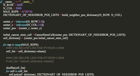 cancer stem cell cellular automata in python r python
