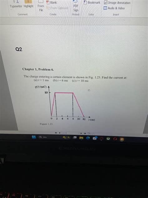 Solved The Charge Entering A Certain Element Is Shown In Chegg