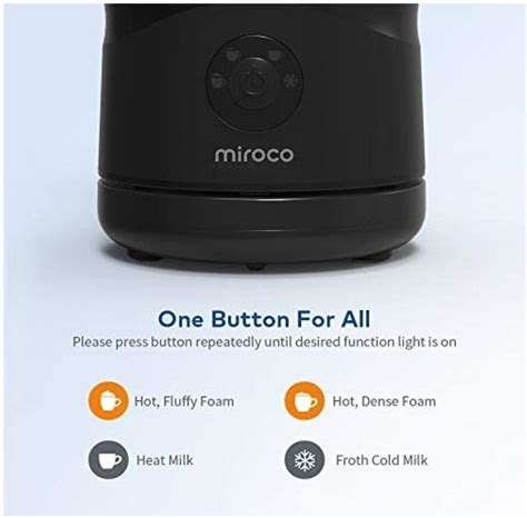 Milk Frother Miroco Electric Milk Steamer Soft Foam Maker For Hot And