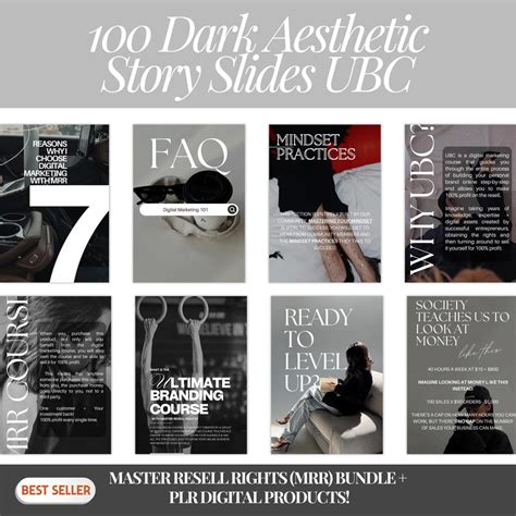Ubc Course 100 Dark Aesthetic Story Slides Editable Canva Templates For Ubc Marketing Etsy