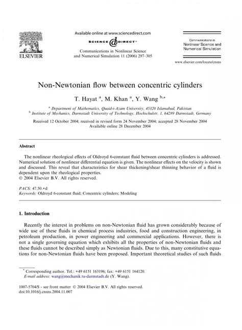 Pdf Non Newtonian Flow Between Concentric Cylinders Pdfslidenet