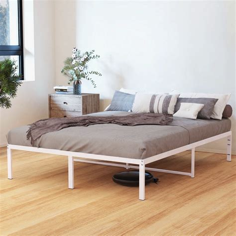Lusimo Queen Metal Platform Bed Frame With Under Bed Storage 14 Inch