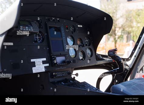 Joystick To Control The Helicopter Flight Deck With Flight Control Elements And Multifunctional