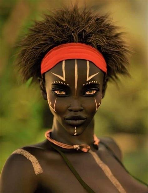 African Tribal Makeup African Beauty African Art Pintura Tribal