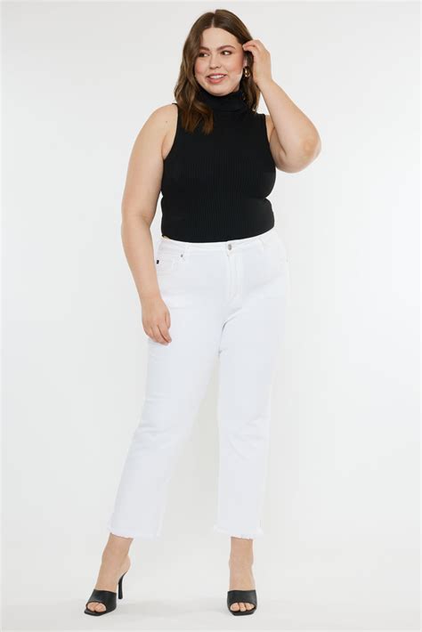 Rita High Rise Slim Straight Jeans Plus Size Official Kancan Usa