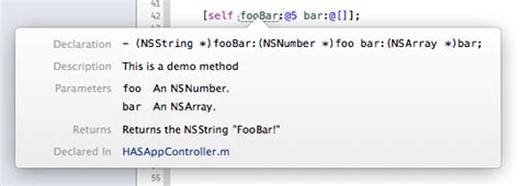 Objective C How To Make Xcode Display Comments Below User Defined