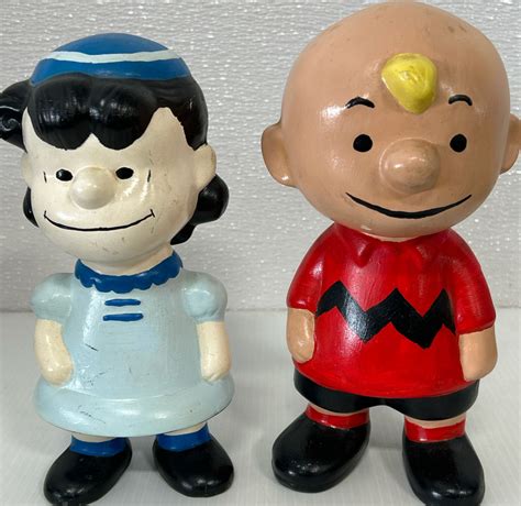 Vintage Peanuts “lucy And Charlie Brown” Ceramic Figurines