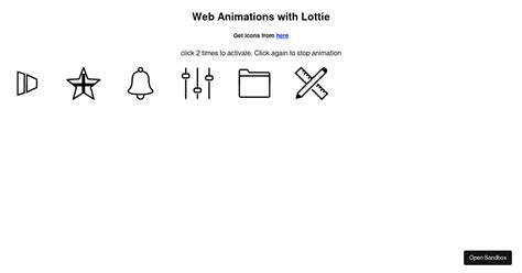 Web Animations With Lottie Codesandbox