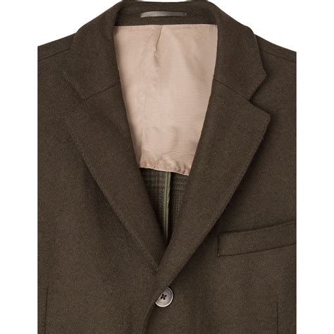 Hackett Khaki Double Face Coat Brown Dressinn