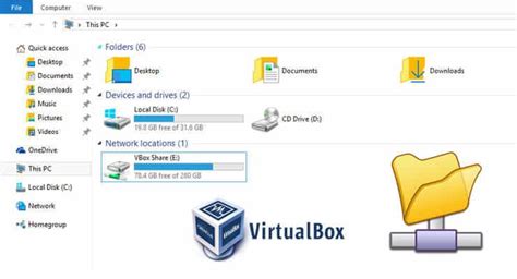 Mount VirtualBox Shared Folder On Windows Guest OS SHB