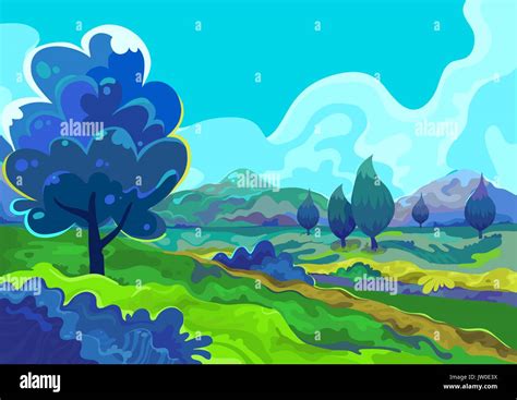Landscape Vector Illustration Stock Vector Image And Art Alamy