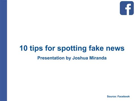 10 Tips For Spotting Fake News Ppt