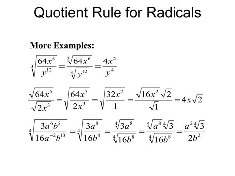 Simplifying Radical Expressions Rational Exponents Radical Equations PPT