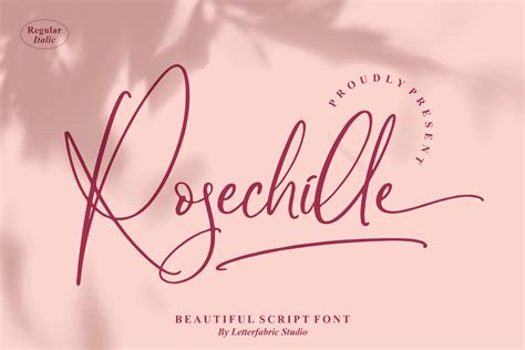 Rosechille Beautiful Script Font Letterena Studios