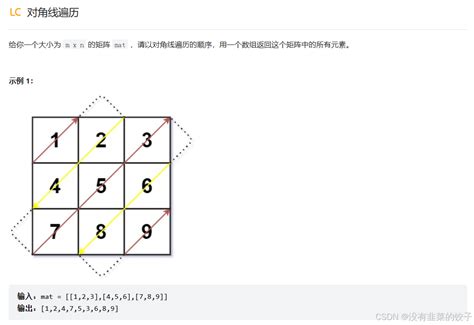 对角线遍历 CSDN博客