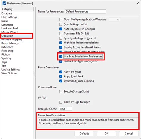 microstation tip design file settings that are user preferences
