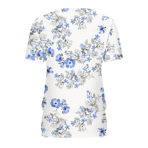 Einccm Women Summer Plus Size Fake Two Piece Tops Short Sleeve Loose