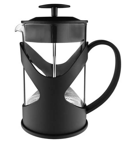 Cafe Ole 플라스틱 로 커피 메이커 프레스 블랙 스테인리스 스틸 탬퍼 350ml 모카 컵 3개 카페 티몬