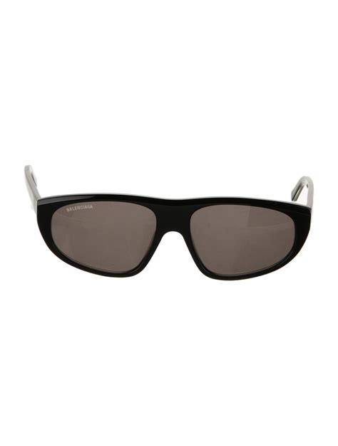Balenciaga Shield Tinted Sunglasses Black Sunglasses Accessories