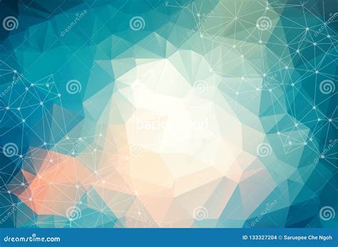 Low Poly Connecting And Dots Background Vector Tech Design Stock Vector Illustration Of Poly