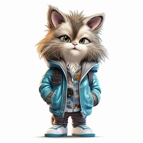 Premium Photo Cat Wearing Outfit Fashion Dress