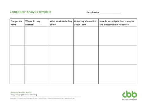 40 Free Competitor Analysis Templates Excel Word