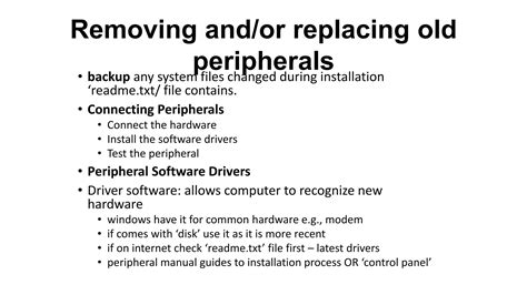 Connect Hardware Peripherals Part One Pptx Operating Systems Computer Software And