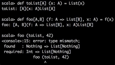 From F To Scala Type Inference