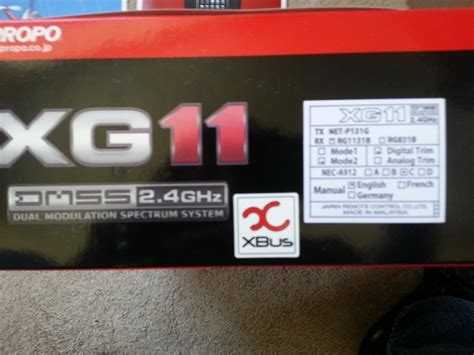 Jr Xg11 11 Ch Dmss Transmitter W Rg712bx Rx