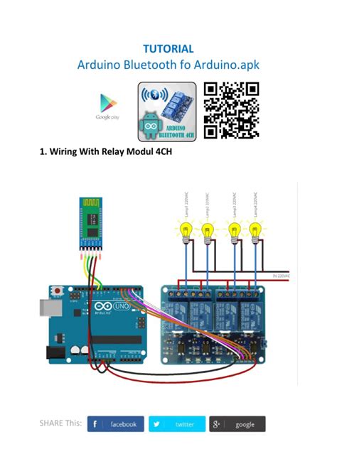 Arduino Bluetooth Ralay 4ch Pdf Arduino Bluetooth