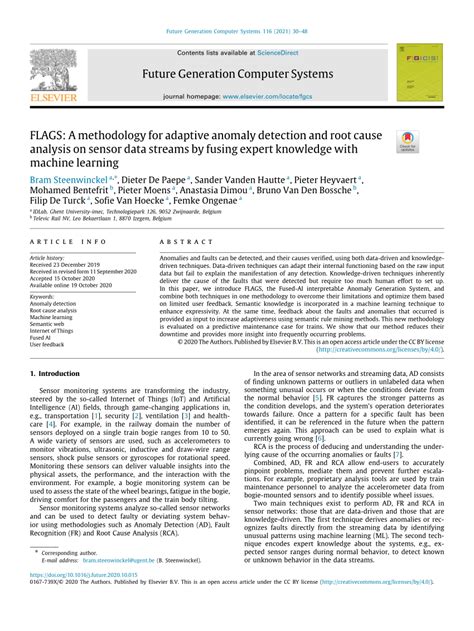 Pdf Flags A Methodology For Adaptive Anomaly Detection And Root