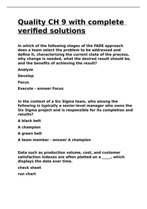 Chapter 11 Introduction To Dmaic And Dmadv Dmaic Stuvia Us