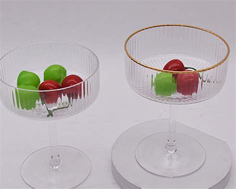 200ml Best Crystal Gold Rimmed Wine Glasses