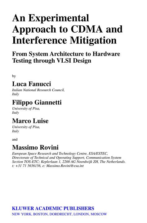 Solution Experimental Approach Cdma Interference From Architecture