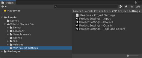 setting up vpp vehicle physics pro