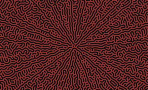 Premium Vector Red And Black Turing Pattern Structure Oraganic Lines